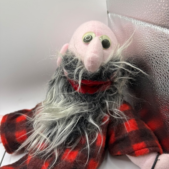 Toys | Handmade Hillbilly Hand Puppet Red Plaid Buffalo Check Flannel ...